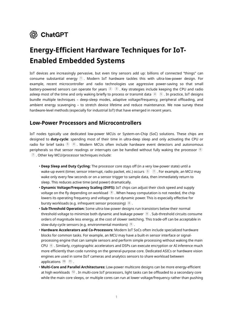 Energy-Efficient Hardware Techniques For IoT-Enabled Embedded Systems ...