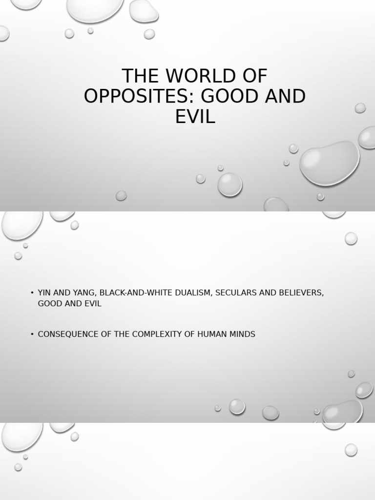 Exploring Good and Evil Dualism | PDF