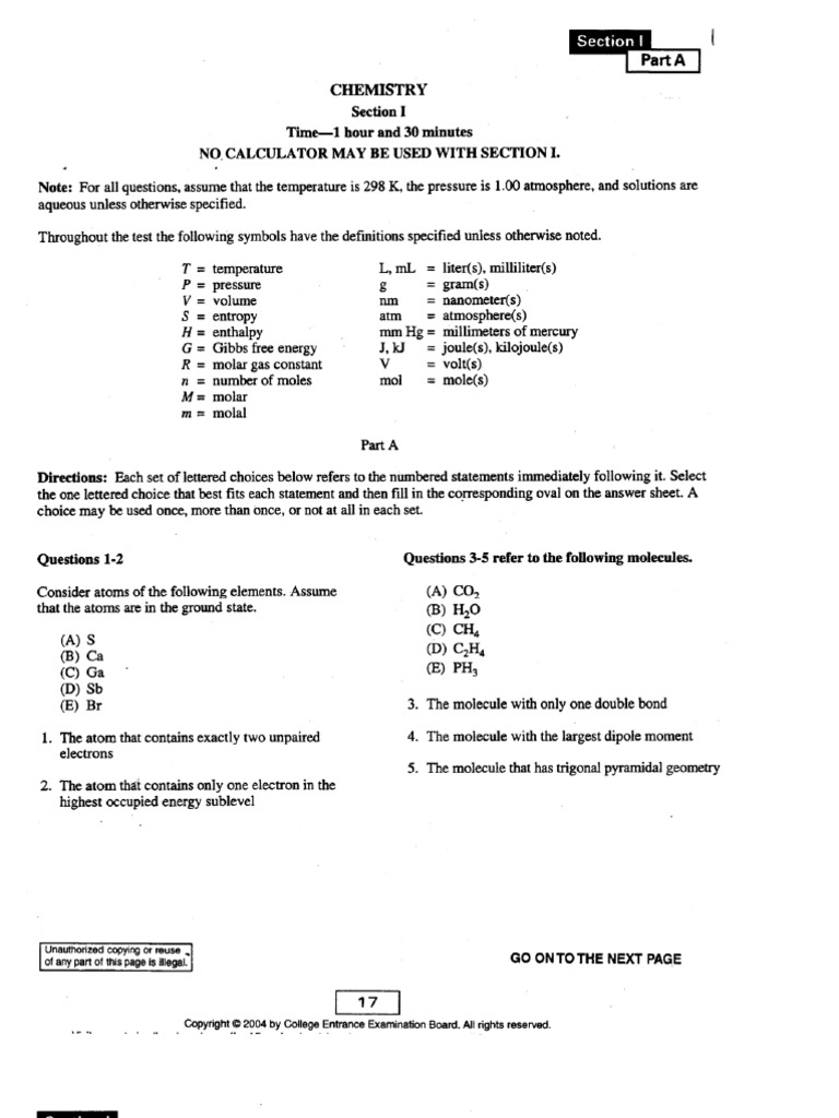 AP 2002 Multiple Choice Exam | PDF