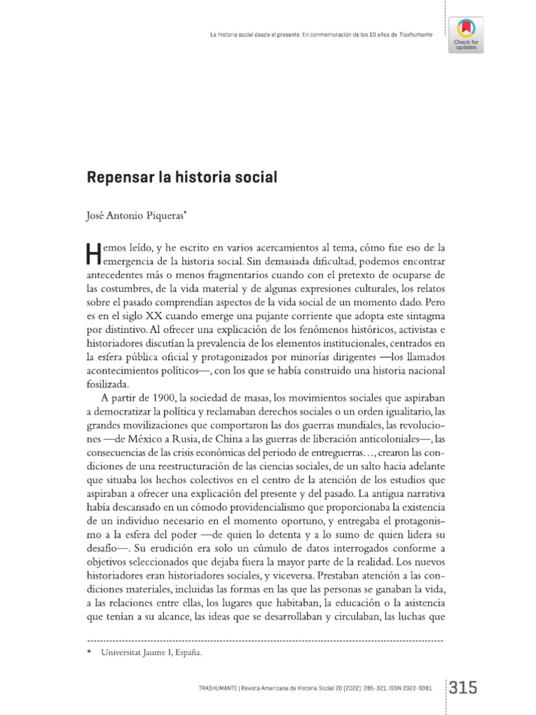 Historia Social | PDF