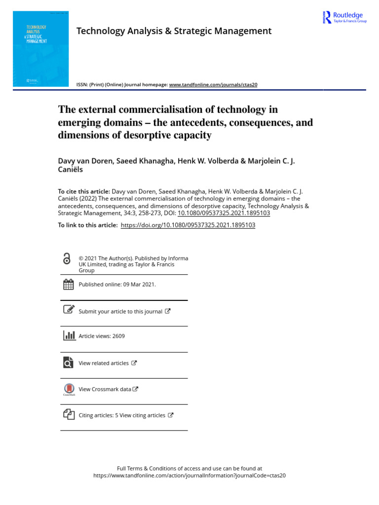 External Technology Commercialisation Insights | PDF | Standard ...