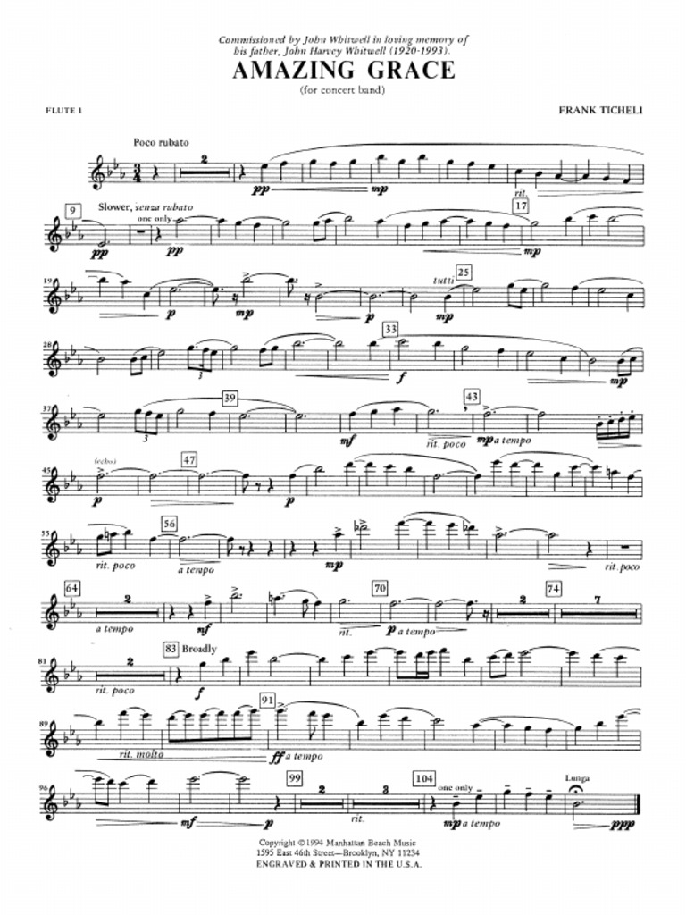 Amazing Grace All Instruments | PDF