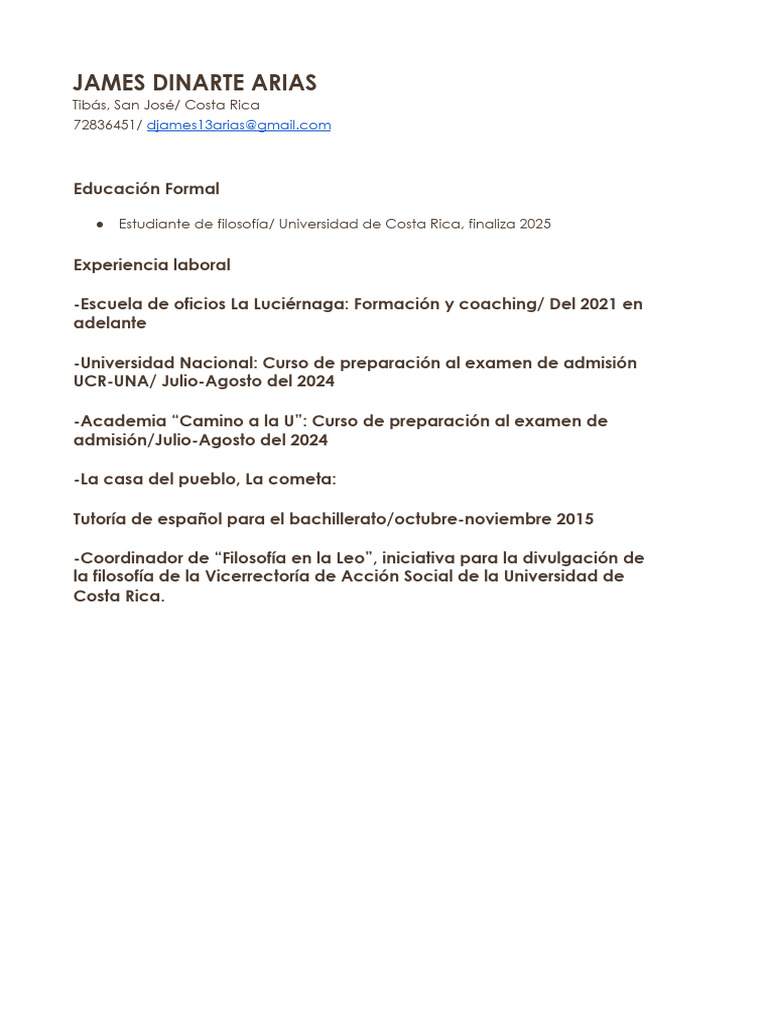 CV James | PDF