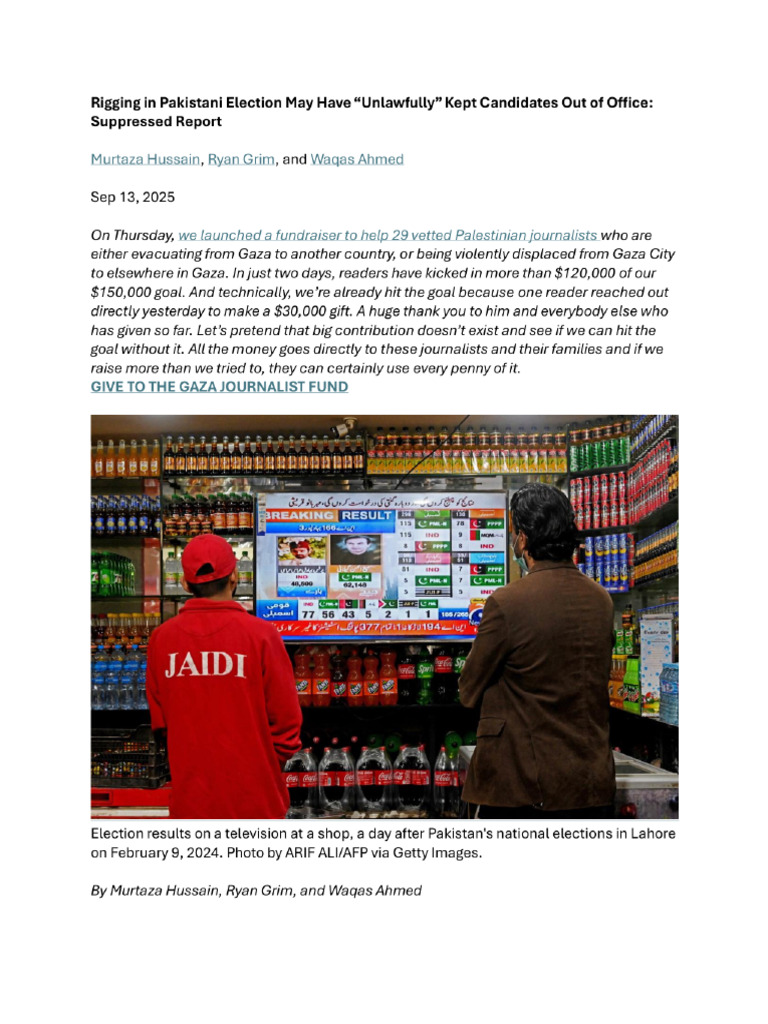 Drop Site News - Pakistan Commonwealth Story | PDF | Elections | Government
