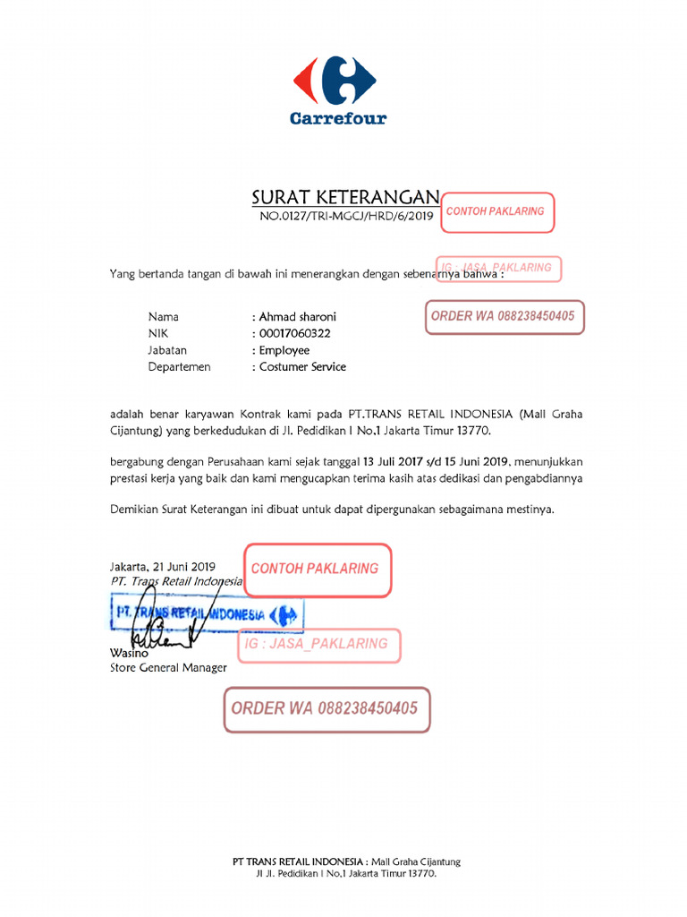 Trans Retail Indonesia Transmart 2 | PDF
