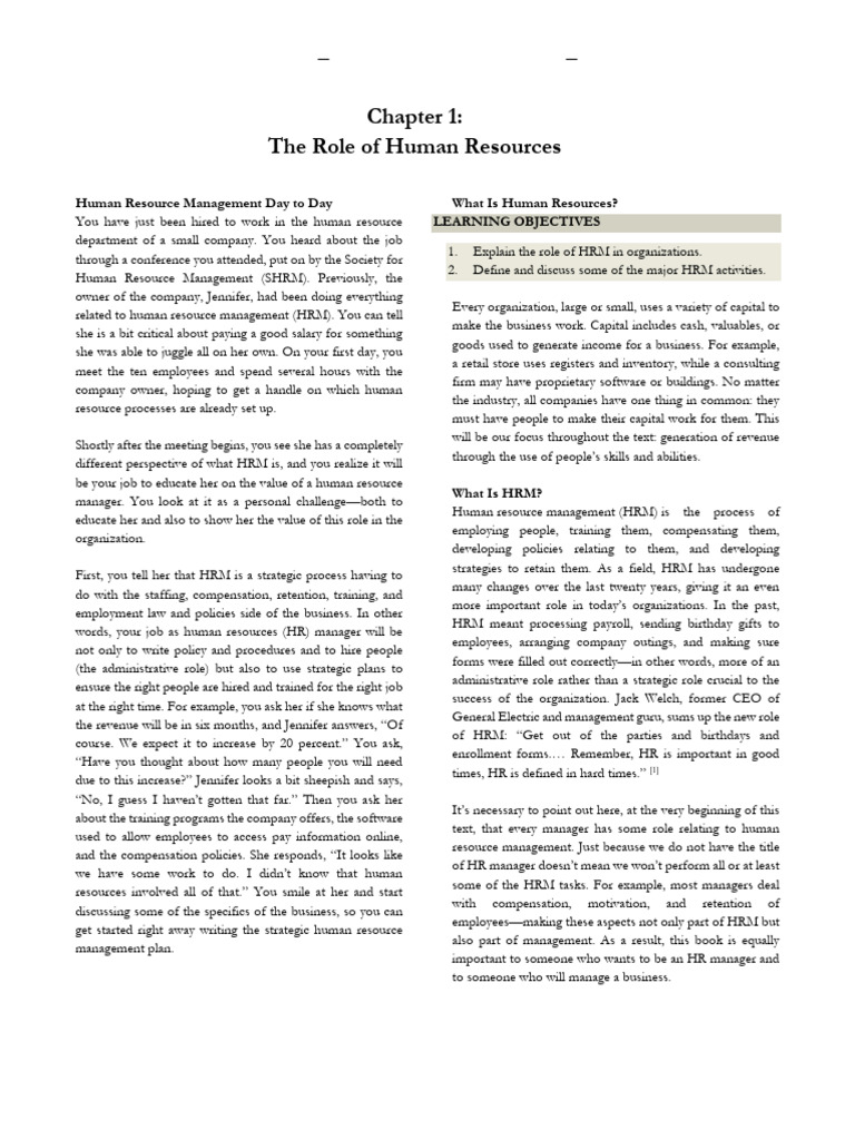 Chapter 1-2 | PDF | Human Resource Management | Employee Retention