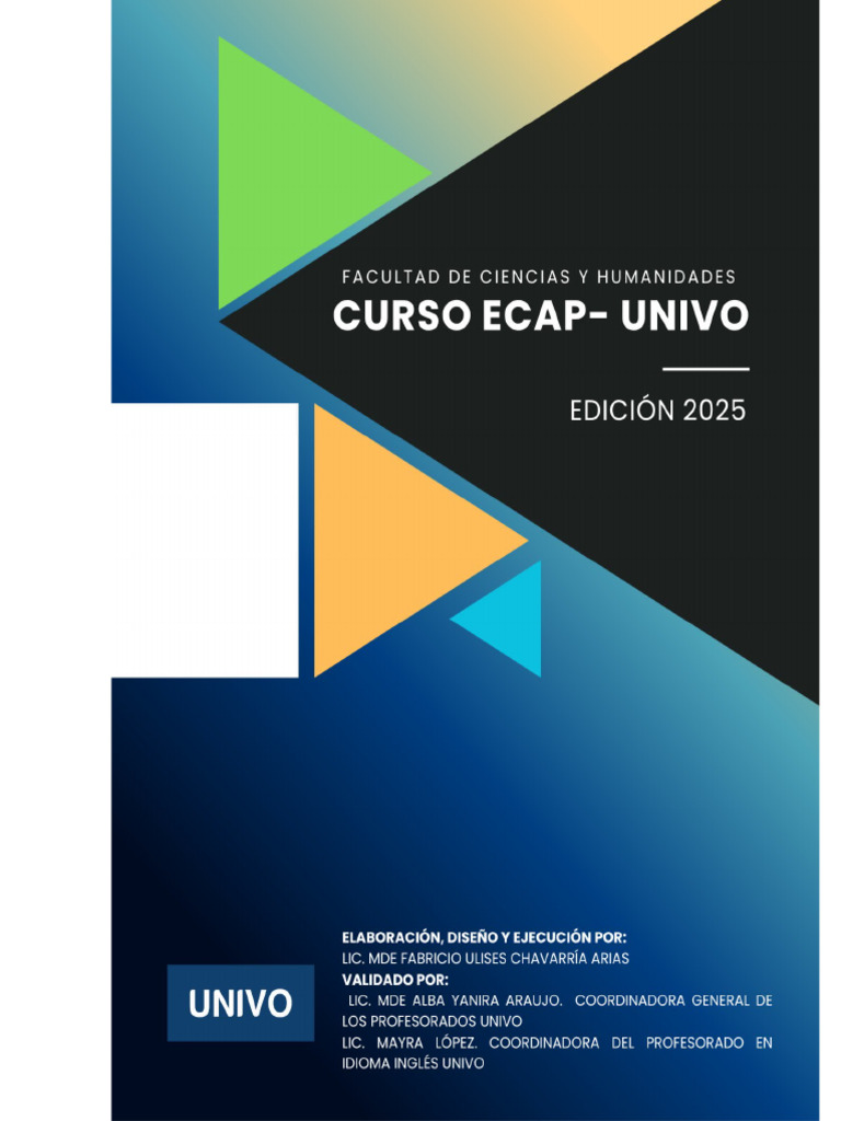 Curso Ecap Univo | PDF | Maestros | Plan de estudios