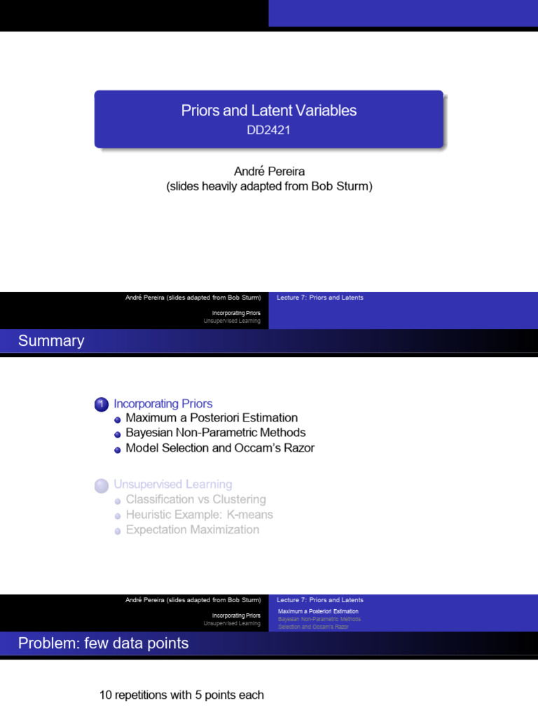 Lecture 7 Priors and Latents | PDF | Bayesian Inference | Regression ...