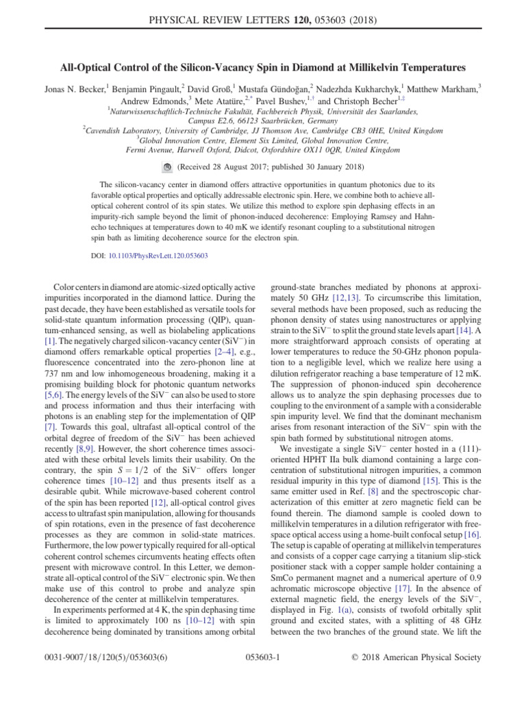 Becker Et Al. - 2018 - All-Optical Control of The Silicon-Vacancy Spin ...