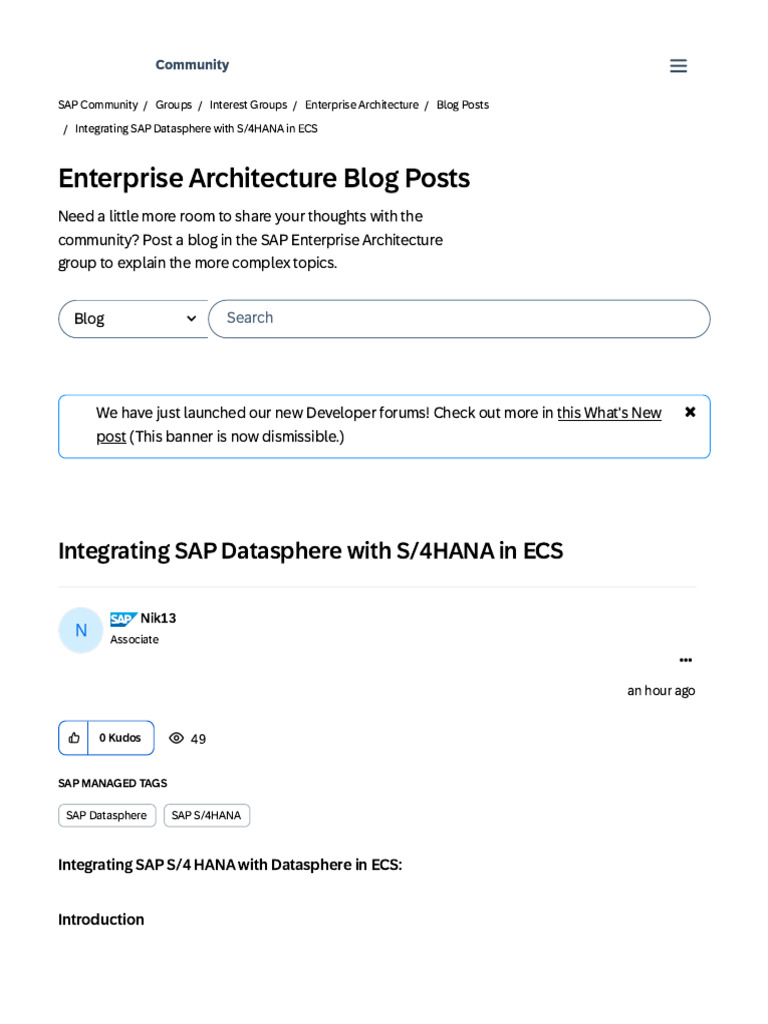 Integrating SAP Datasphere With S - 4HANA in ECS - SAP Community | PDF | Proxy Server | Cloud ...