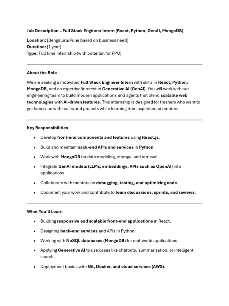Intern JD | PDF