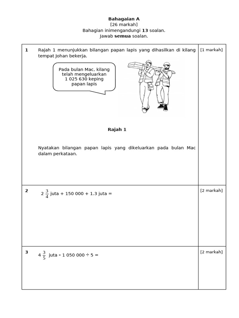 Math Uasa T6-A | PDF