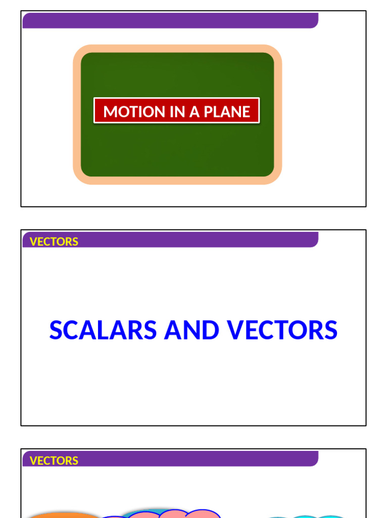 Understanding Scalars and Vectors in Physics | PDF | Euclidean Vector ...