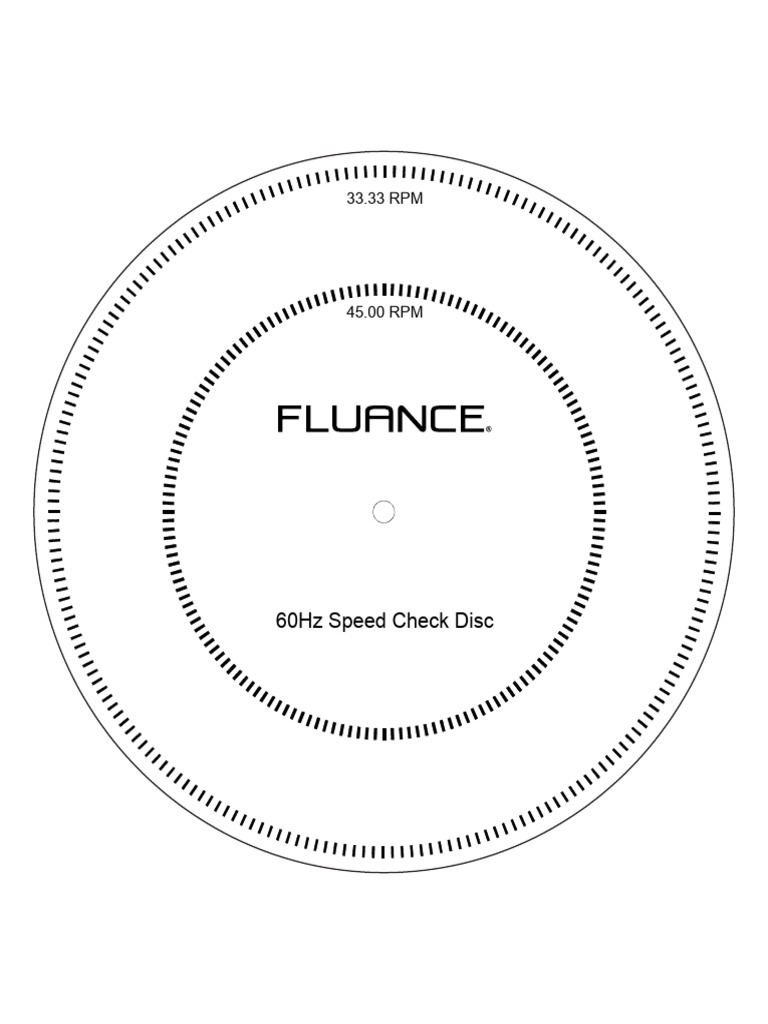 Fluance 60hz Speed Check Disc | PDF