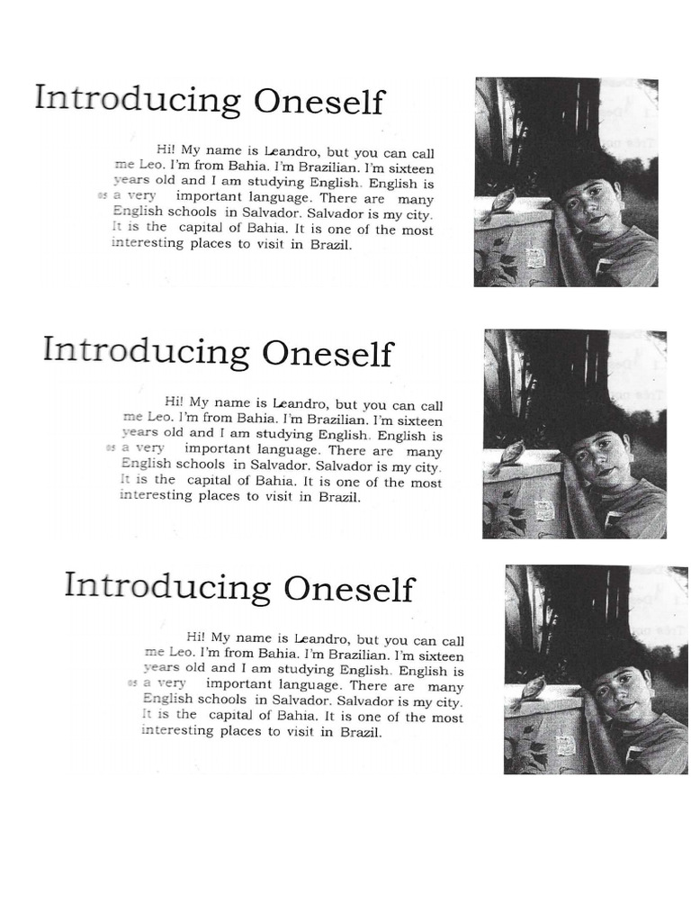 Introducing Oneself | PDF