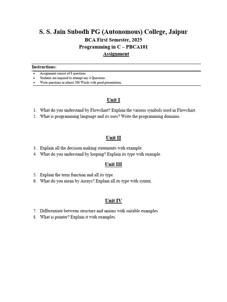 BCA Semester Assignments Overview 2025 | PDF | Microsoft Excel | Databases