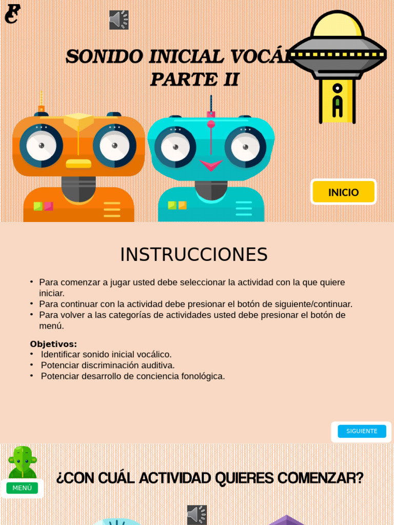 PPT Sonido Inicial Vocalico Parte 2 | PDF