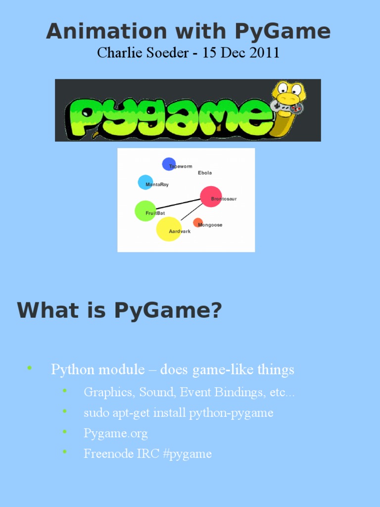 PyGame Animation Basics Guide | PDF