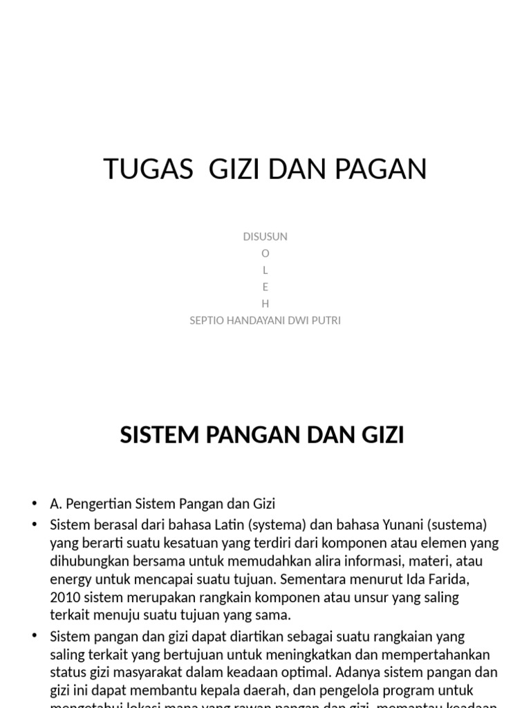 Tugas Gizi Dan Pagan | PDF