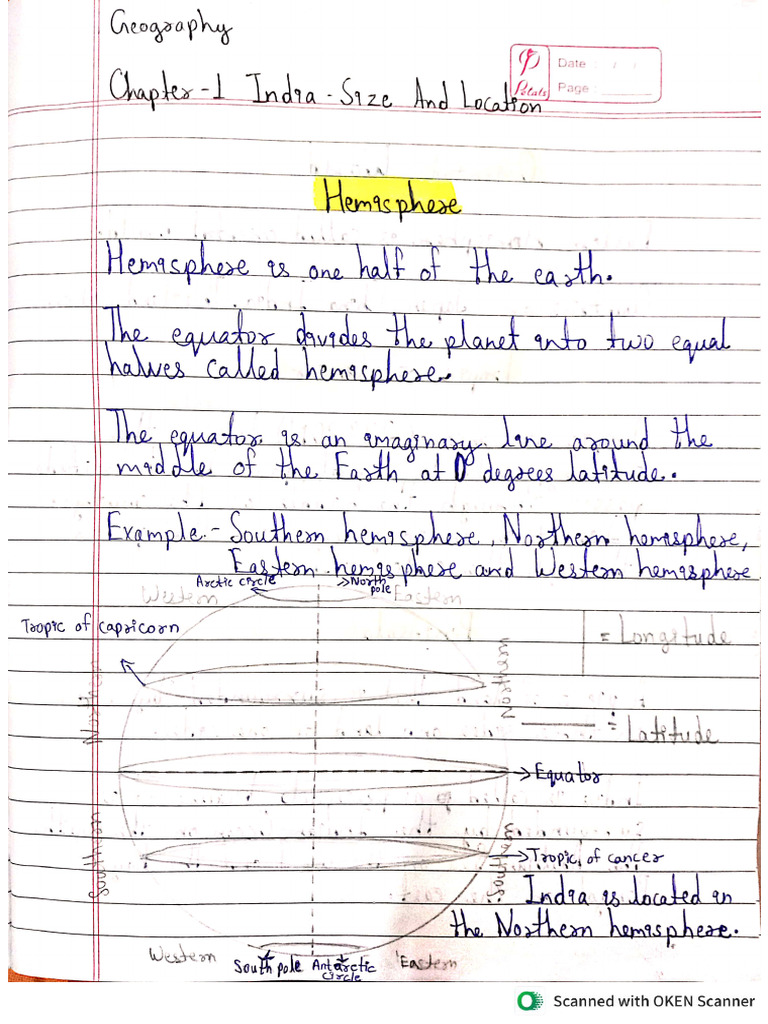 Geography Chapter - 1 India - Size and Location | PDF
