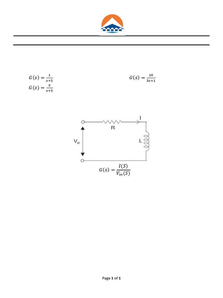 First Order Systems Transient Response | PDF