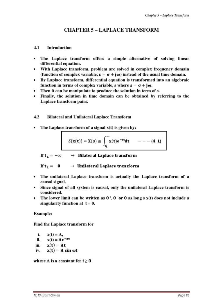 Chapter 5-Laplace Transform | PDF | Laplace Transform | Polynomial