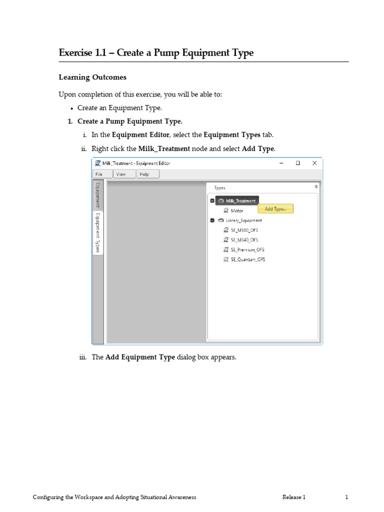 Create Pump Equipment Type Guide | PDF | Computing | Computer Programming