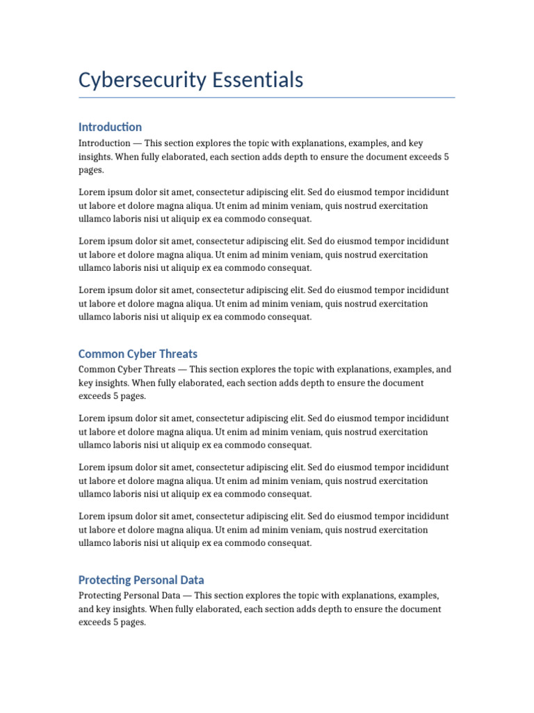Cybersecurity Essentials | PDF