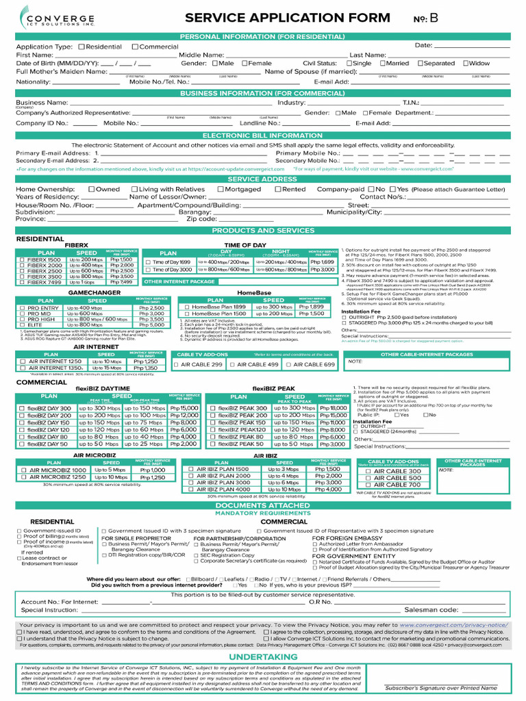 REG Application Form Front and Back | PDF