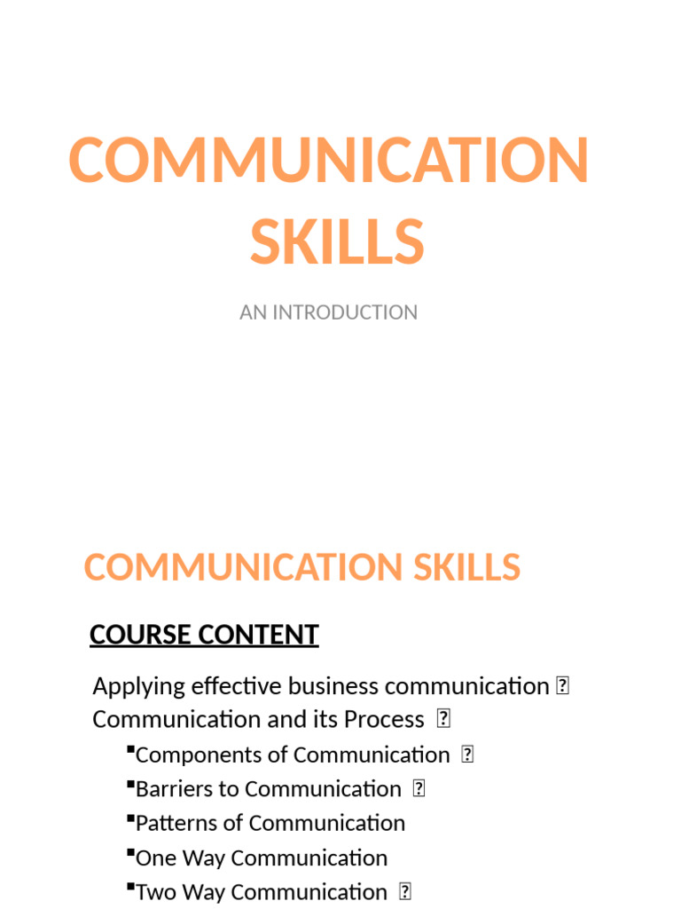 Communication Skills Summary Lesson. | PDF | Communication | Information
