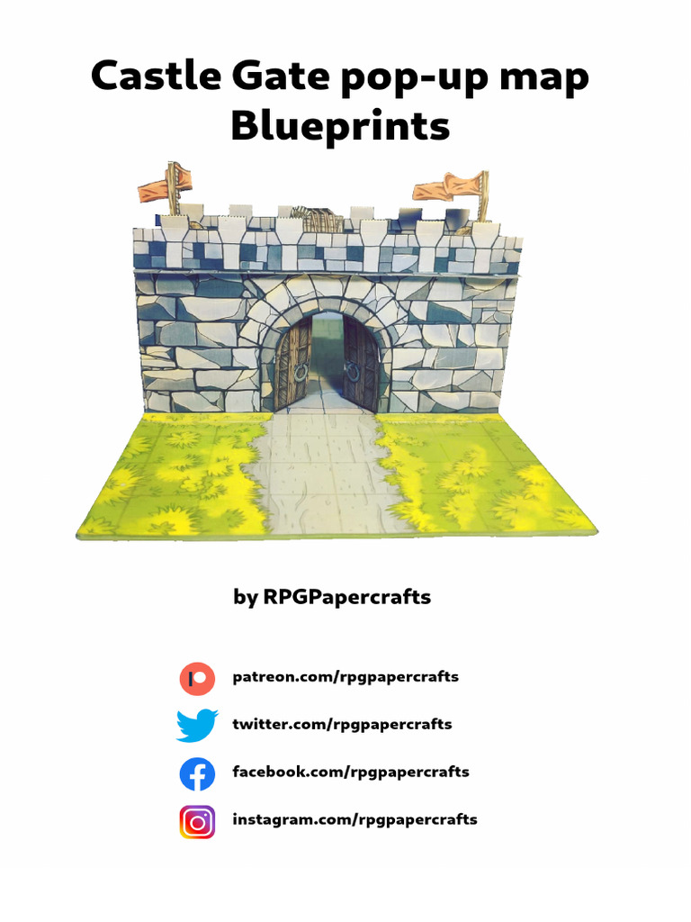 Castle Gate Blueprints A4 Layers | PDF