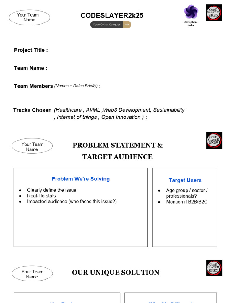 Codeslayer 2025 Hackathon Project Overview | PDF | Computing