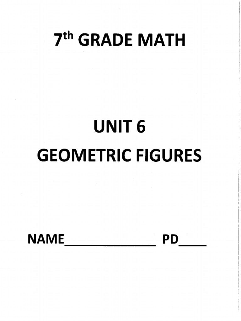 Math 7 Unit 6 Packet | PDF