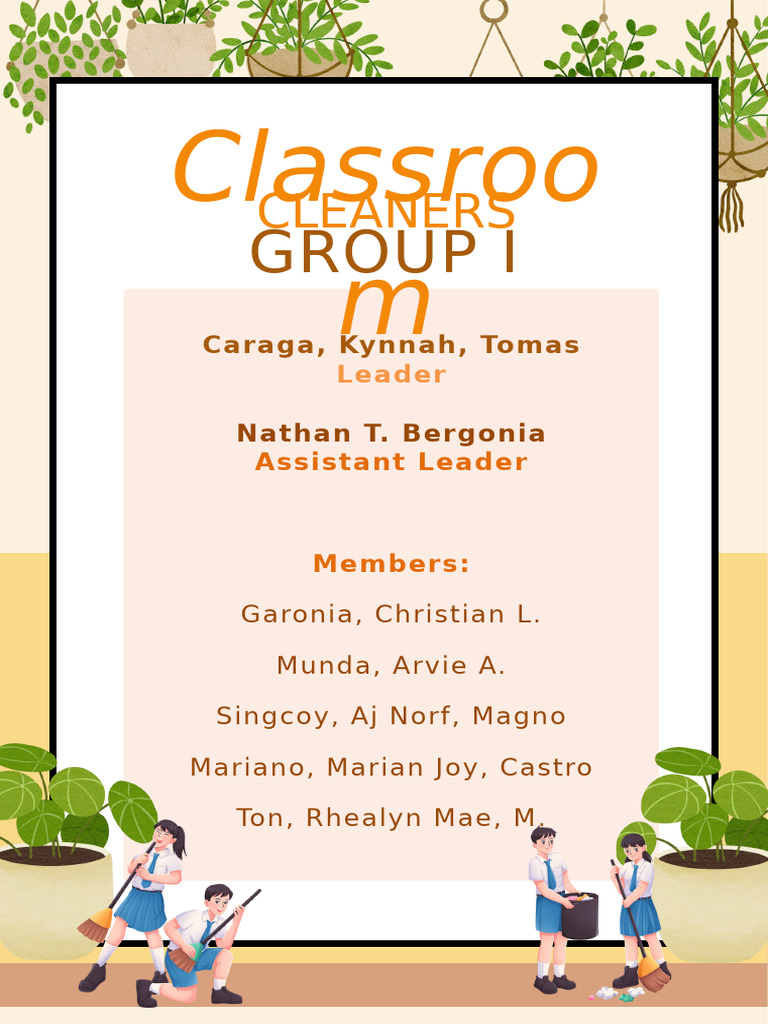 Classroom Helpers Poster in Beige and Blue Floral Style | PDF