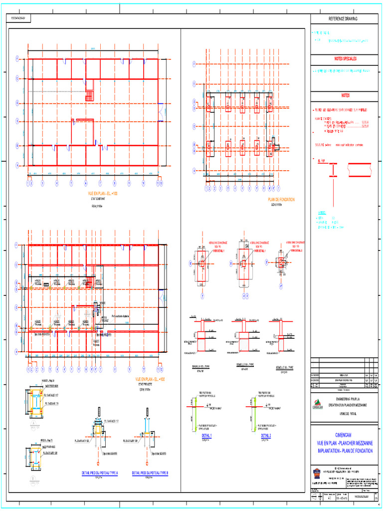 02 - A0 - Implantation - Fondation Rev01 | PDF