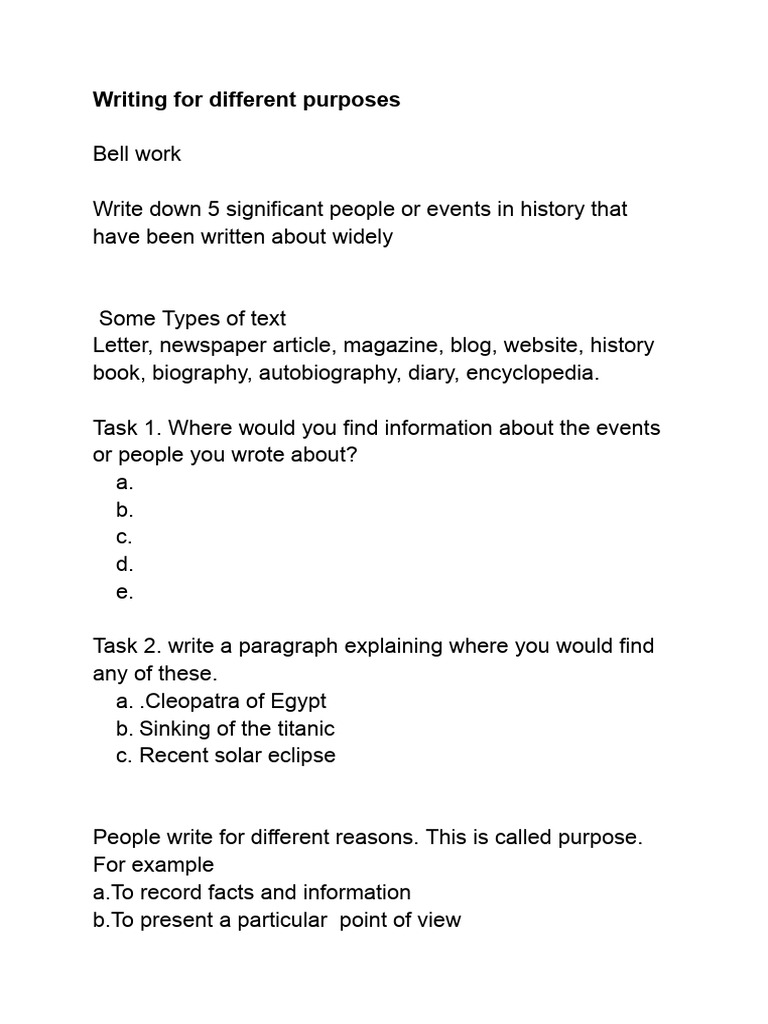 Year 8. Writing For Different Purposes | PDF | Pompeii | Mount Vesuvius