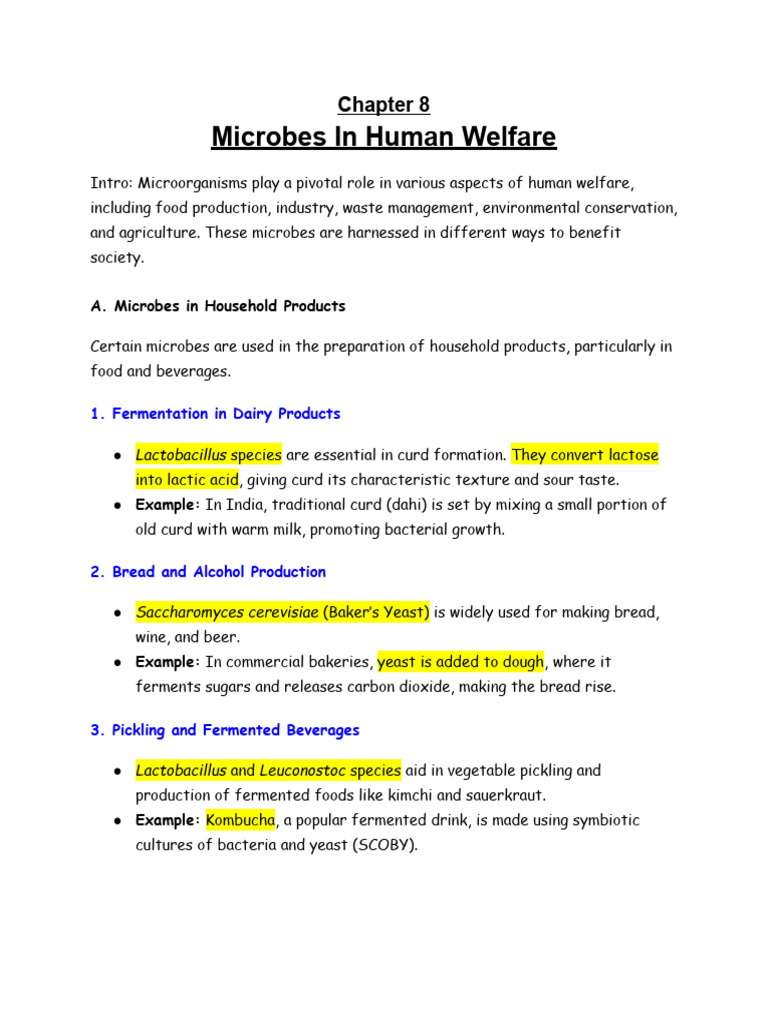 8.microbes in Human Welfare | PDF | Microorganism | Sewage Treatment