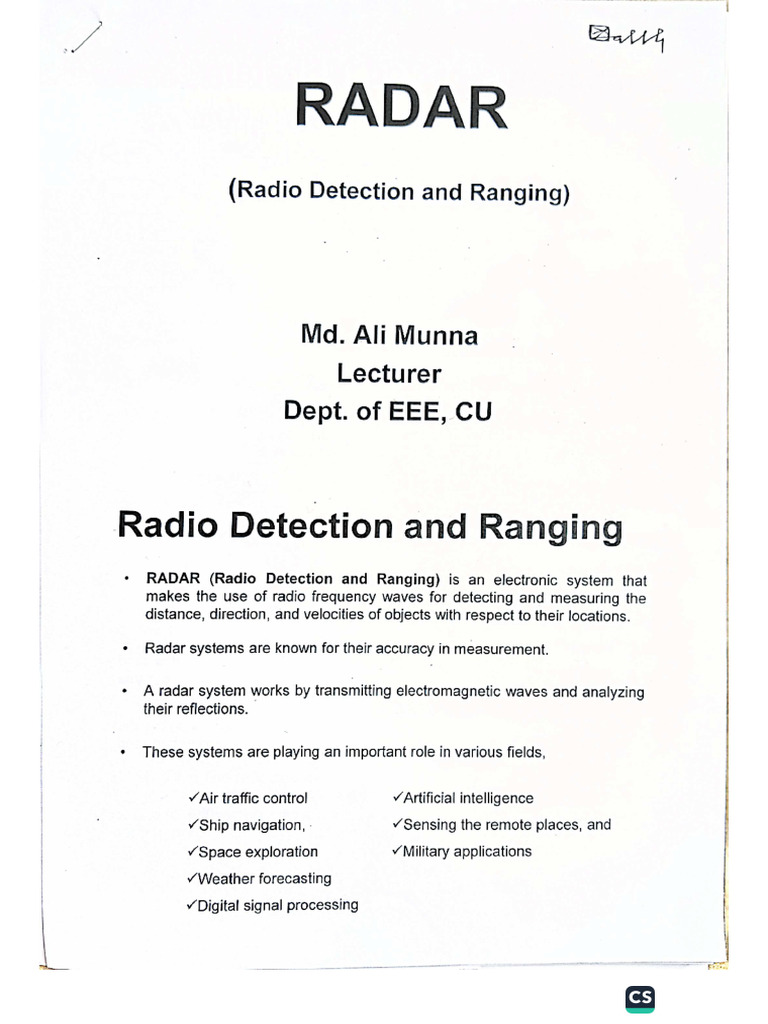 Radar Pdf