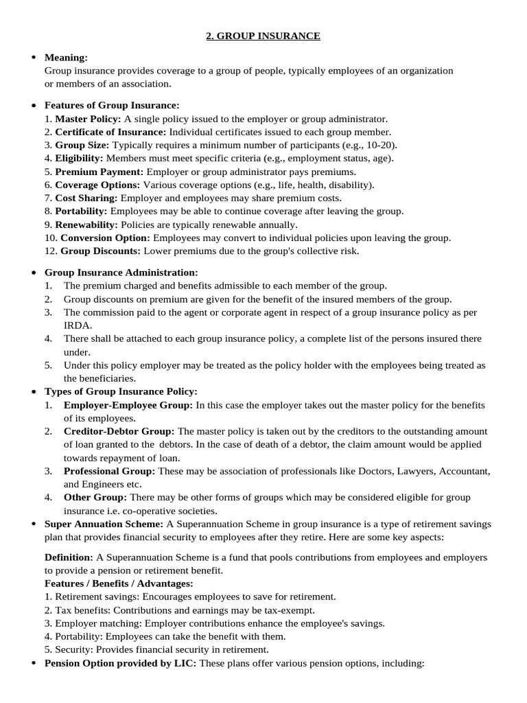 Understanding Group Insurance Basics | PDF | Pension | Insurance