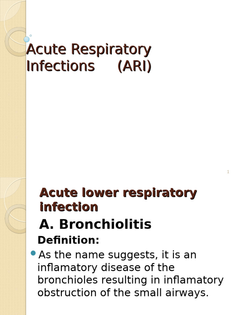 Acute Respiratory Infections (ARI) | PDF | Pneumonia | Respiratory Diseases