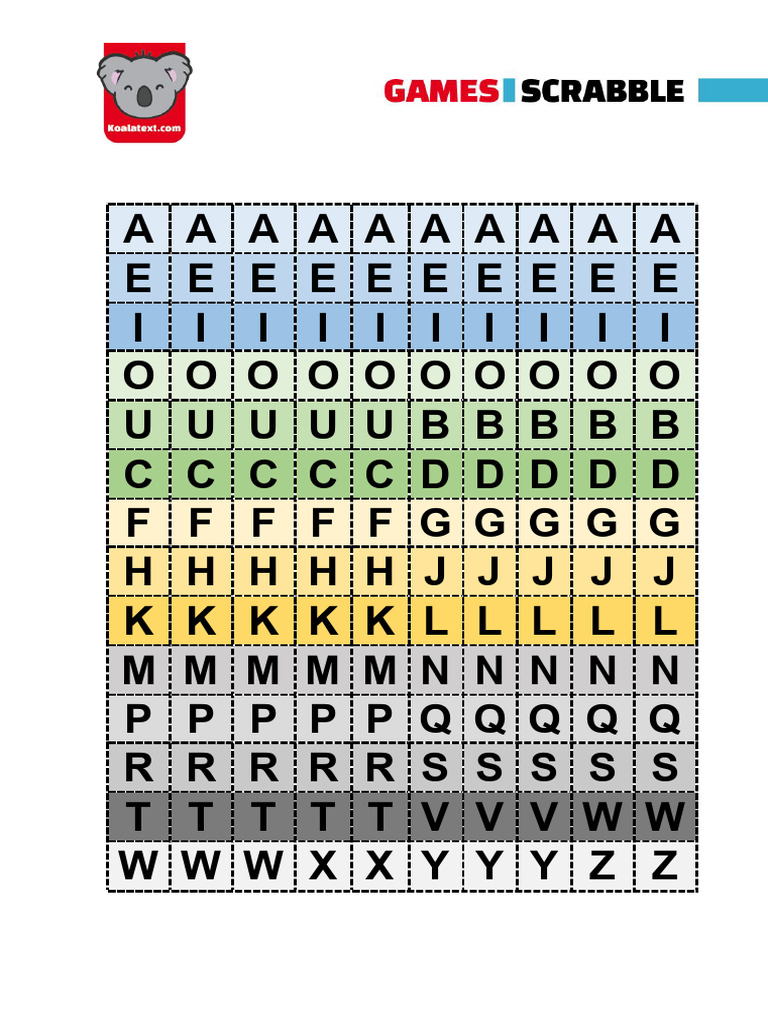 Scrabble Vocabulary Game | PDF