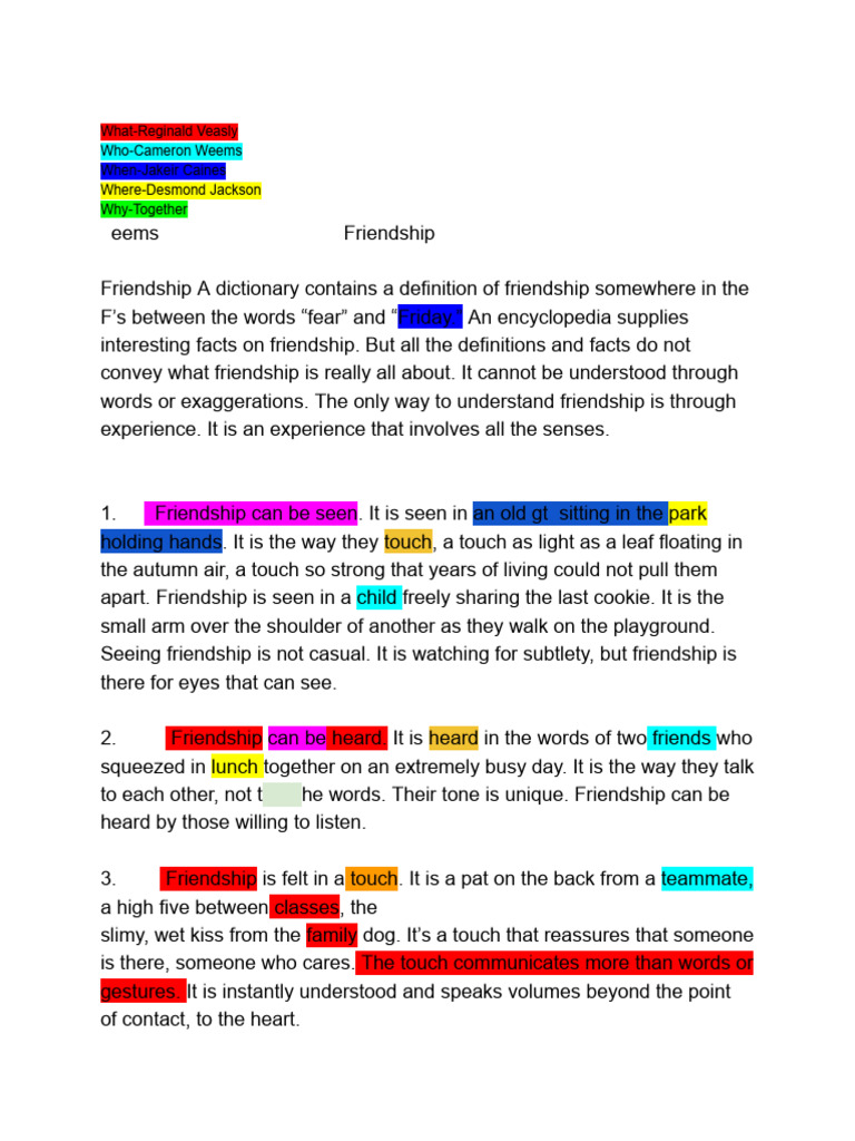 Friendship Annotations | PDF | Linguistics