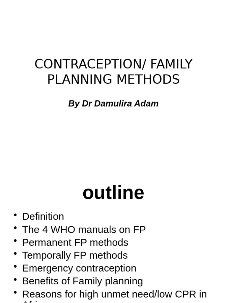 Family Planning ITP 5 (Adam) | PDF | Birth Control | Combined Oral ...
