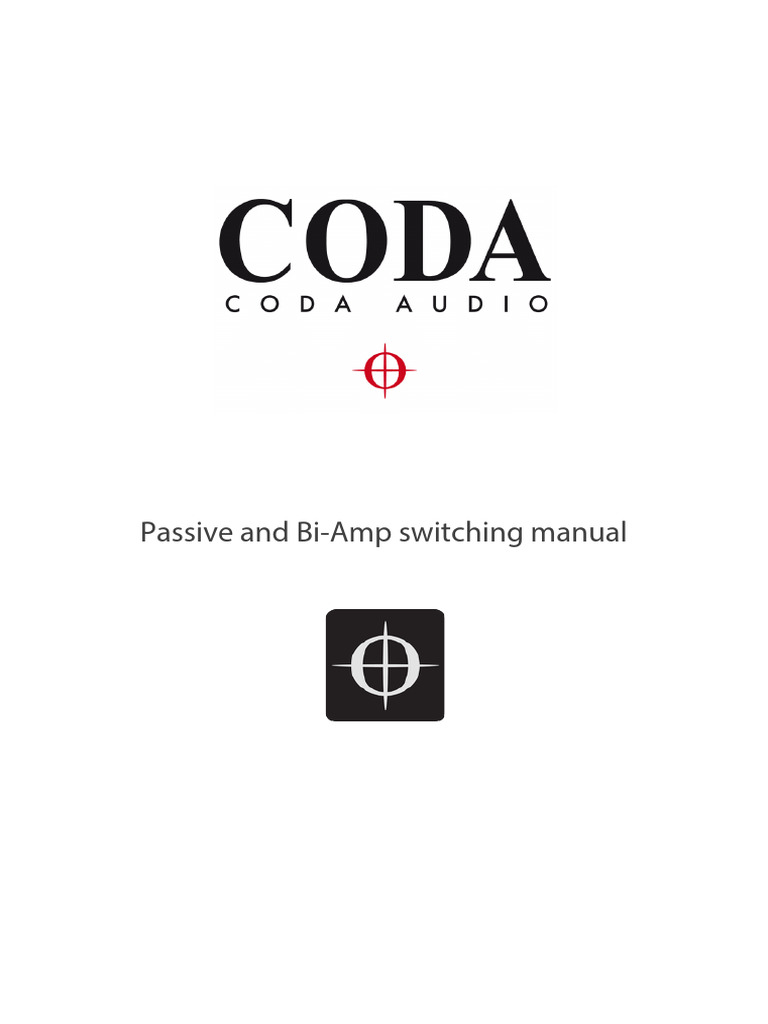 CODA Audio Passive/Bi-Amp Manual | PDF