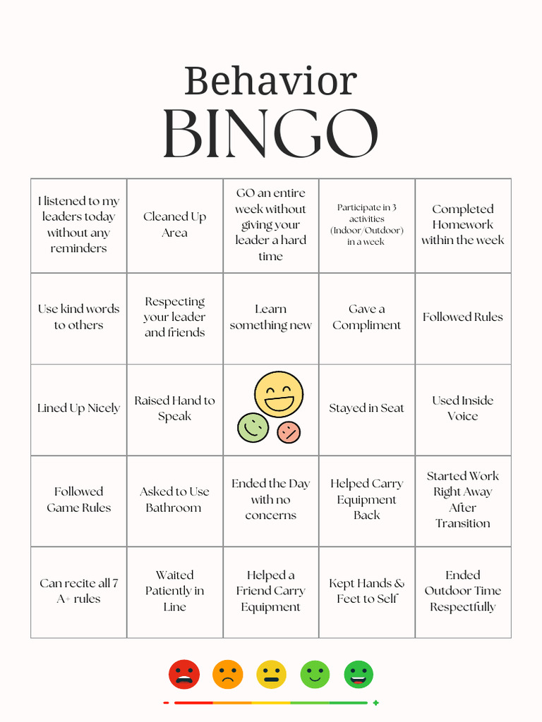 Behavior Bingo | PDF