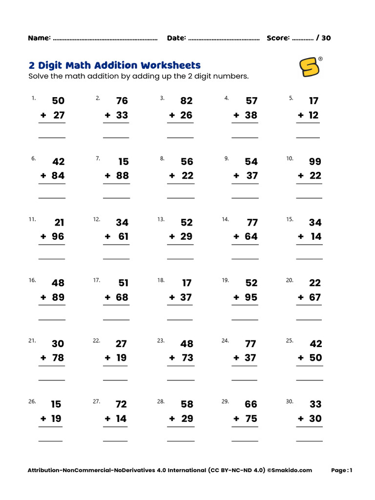 Solve Two-Digit Addition Problems | PDF