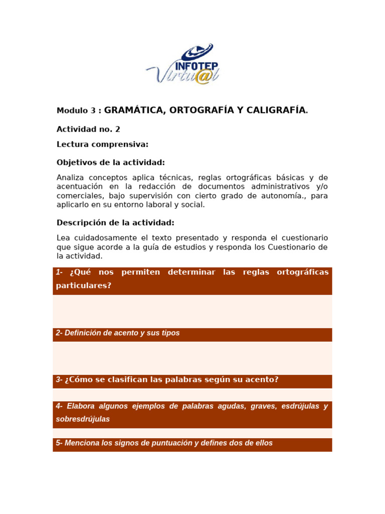 Actividad II MOD. 3 | PDF