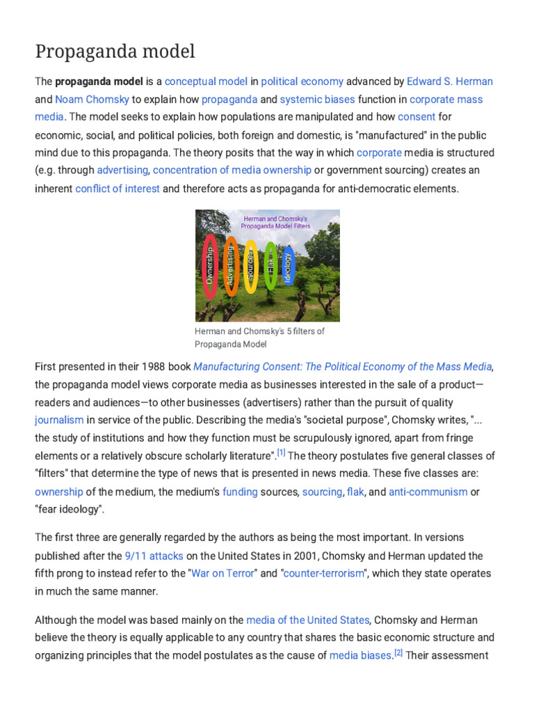 Propaganda Model - Wikipedia | PDF