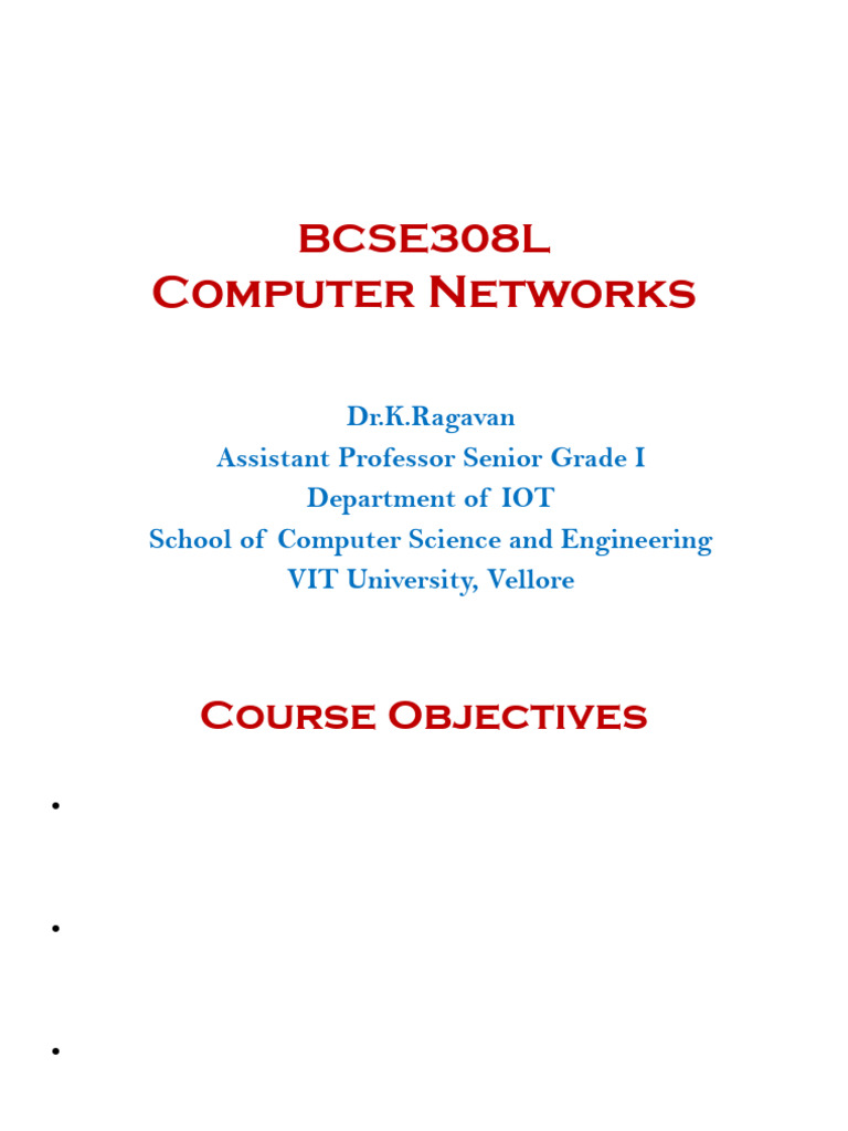 Computer Networks Course Overview | PDF | Computer Network | Network ...