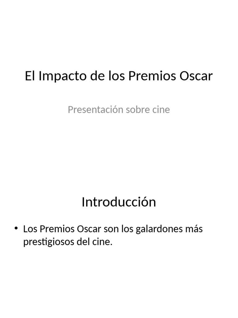 Premios Oscar | PDF